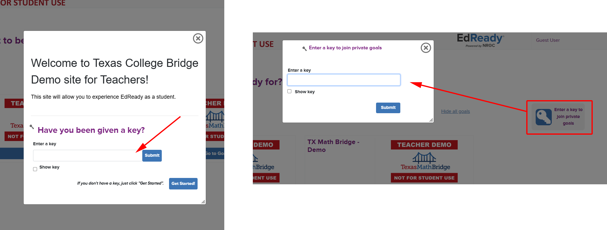 Demo Student Access for Test Prep – Texas College Bridge